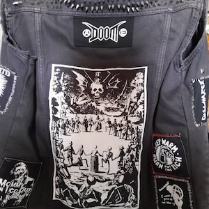 Satanic Baphomet Patch Punk DIY Pentagram Leftover Crack Occult Gothic ...