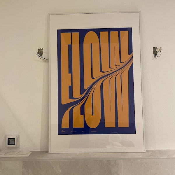 Flow Typography Poster | Font Illustration | Bold Letter Wall-art Print ...