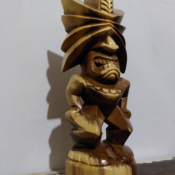 9” Kane Tiki , God of Creation, Hawaiian Tiki God Woodcarving, Tiki ...