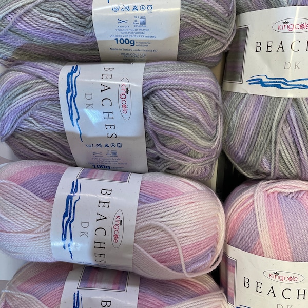 King Cole Beaches DK Double Knit 100g Ball Wool - Self Patterning ...