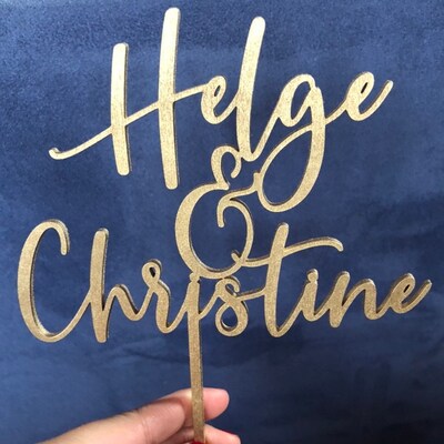 Laser Cut Rose Gold Wedding Cake Topper/custom Wedding Cake Topper ...