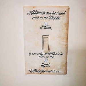 Happiness Quote Light Switch Plate Handmade featured on Buzzfeed - Etsy