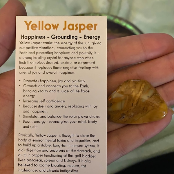 Yellow Jasper Tumbled Crystal - Multiple Sizes Available - Tumbled ...