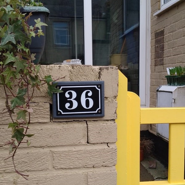 Personalised French Style Metal House Name And/or Number Plaque in ...
