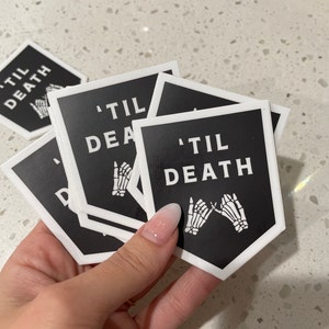 CUSTOM 'til Death Sticker Wedding Favors Takeaways for | Etsy