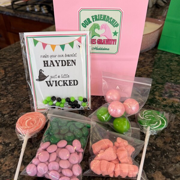 WICKED MOVIE Inspired. Bracelet Making Kit, Kids Birthday Party ...