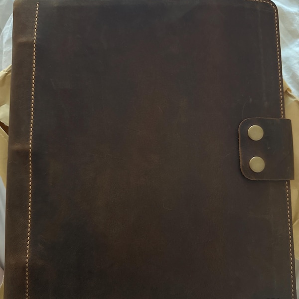 Personalized Vintage Leather Sheet Music Organizer Binder Cover , Full ...