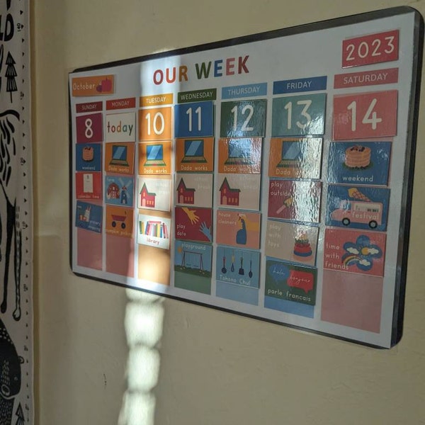 Weekly Routine Cards & Charts for Kids, Visual Calendar, Daily Rhythm ...