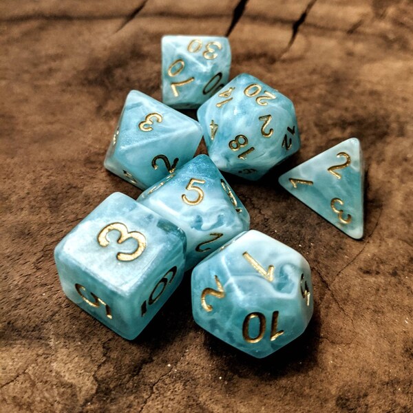 Seastone Dice Set (made to Order) - Etsy