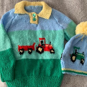 Children's Excavator/digger Motif Knitting Pattern, Sizes: 24 to 32 ...