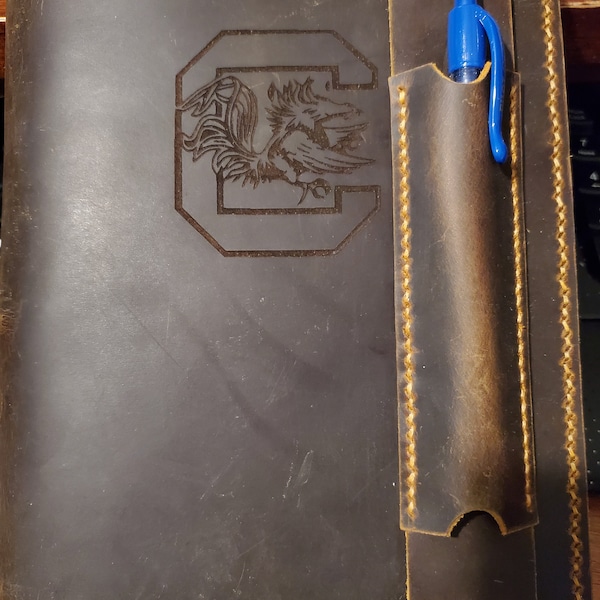 Personalized Distressed Leather Cover Case Portfolio for Minimalism Art ...