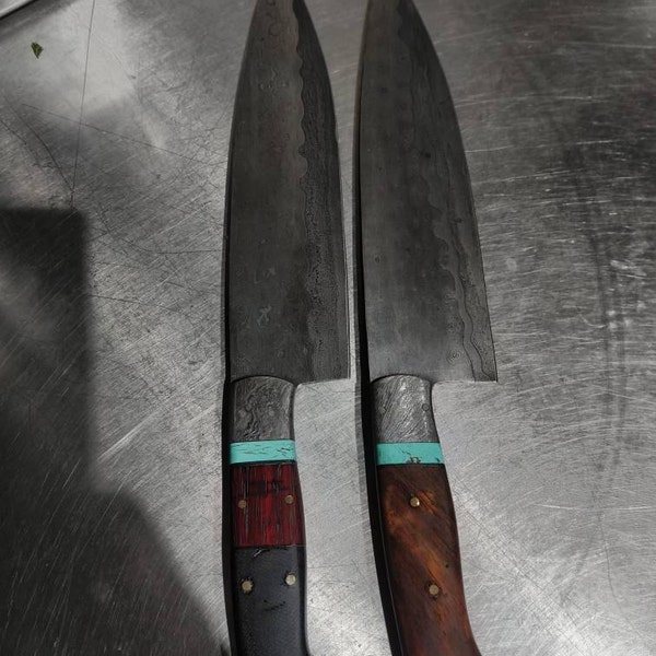 HTN Ladder Damascus Custom Billet / Great Quality / Twist Pattern / 2 X ...