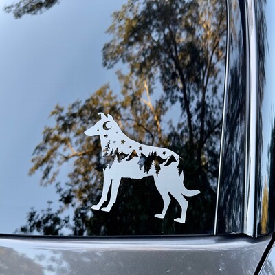 Adventure Smooth Collie Decal, Collie Nature Bumper Sticker, Dog ...