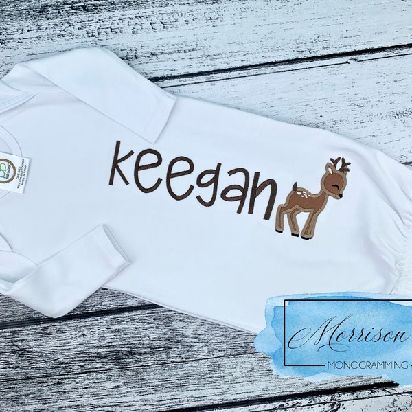 Little Baby Deer Fawn Applique Design Wild Animal Buck Deer Baby Kids ...