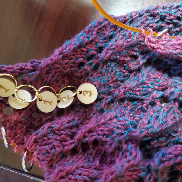 Stitch Markers With Numbers, Progress Keepers, Knitting Row Counter ...