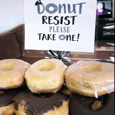 Donut Resist Please Take One Printable Party Sign Police Decor cop ...