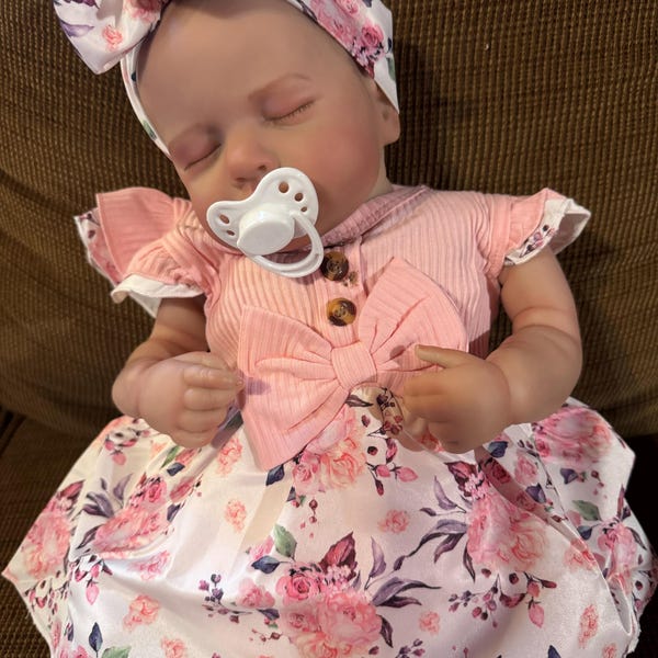 Boys Construction Blue and Yellow Baby Romper Newborn Baby Doll 20 ...