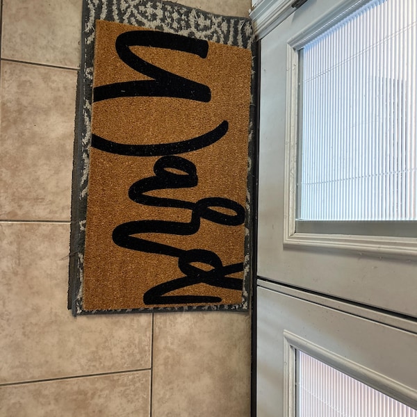 Extra Large Personalized Name Doormat,large Last Name Personalized Doormat,double Doormat,custom ...