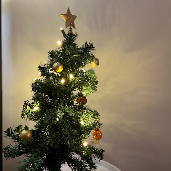 Gold Mini Glittered Star Tree Topper 3.5" Tall” Metal Star, Little ...