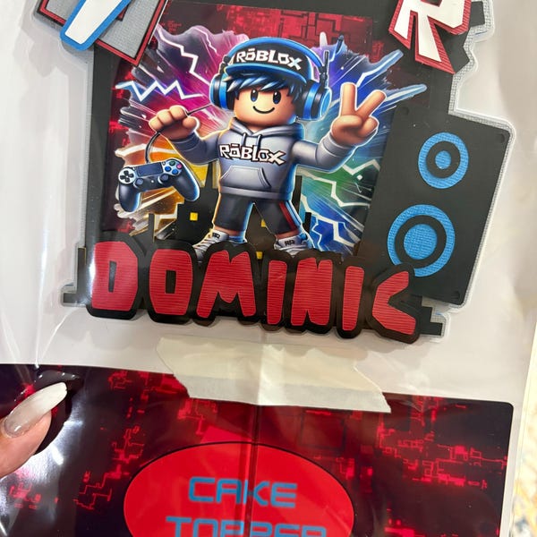 Personalized Roblox Cake Topper, Custom Birthday Party Decor - Etsy