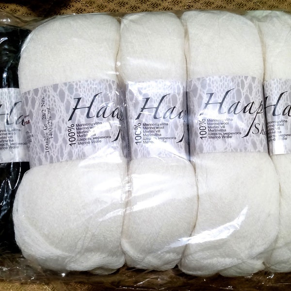 Haapsalu Shawl Yarn, Merino Wool, Knitting Yarn, Set of 4 - Cobweb ...