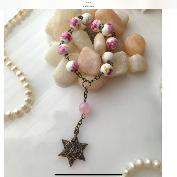 Sacred Heart of Jesus Chaplet, Bronze Chaplet of the Sacred Heart ...