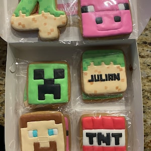 Minecraft Cookies, Minecraft Birthday, Minecraft Birthday Party ...