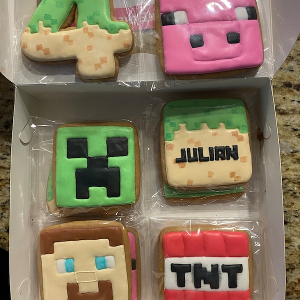 Minecraft Cookies, Minecraft Birthday, Minecraft Birthday Party ...