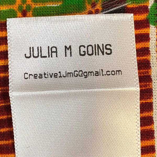 50 Nylon Custom Labels for Handmade Items, PRECUT FOLDED, Style by ...