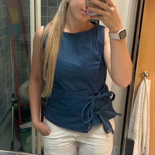 Side Tie Tank Sewing Pattern: Trendy DIY Blouse (PDF Pattern) - Etsy Canada