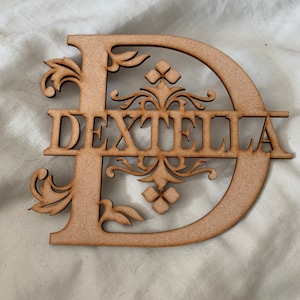 Personalised Wooden MDF Monogram Letters Craft Blank Shape Wedding ...