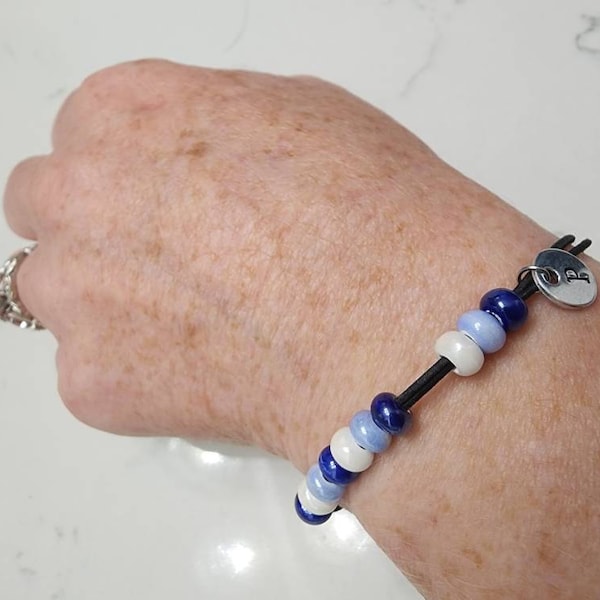 Colorful Ceramic Beaded Counting Bracelet: Mindfulness Tracker Beads ...