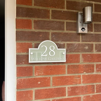 Traditional House Number Signs & Address Plaques in Sage Green - Etsy