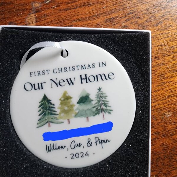 First Christmas in Our New Home Christmas Ornaments, Personalized Our ...