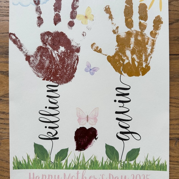 Handprint Art, Mothers Day Printable Craft for Kids, Handprint Crafts ...