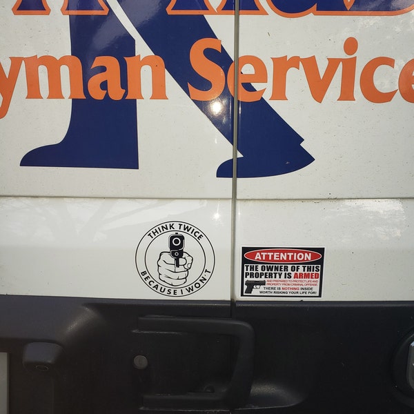 MEGA Pack Owner Armed Warning Vinyl Decal Sticker 2nd Amendment Gun ...