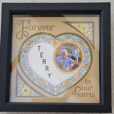 CUSTOMIZABLE 3D MEMORIAL Shadow Box Svg for Cricut (Instant Download ...