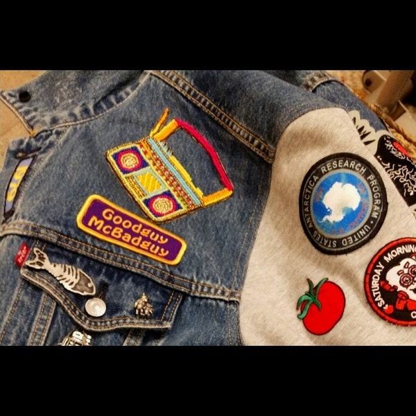 Radio Beaded Embroidered Patch,quirky Handmade Beaded Applique,boho ...