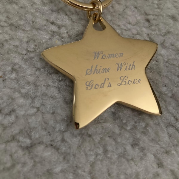 Personalized Gold Star Keychain Engraved Free - Etsy