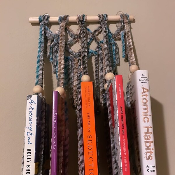 Bee Book Hanger / Knotandtyet Bookshelf / Hanging Bookshelf / Home ...