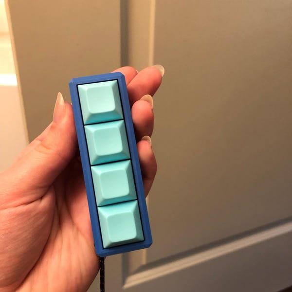 Mechanical Switch Clicky Fidget - Pastel Rainbow Th W/ Strap Keyboard ...