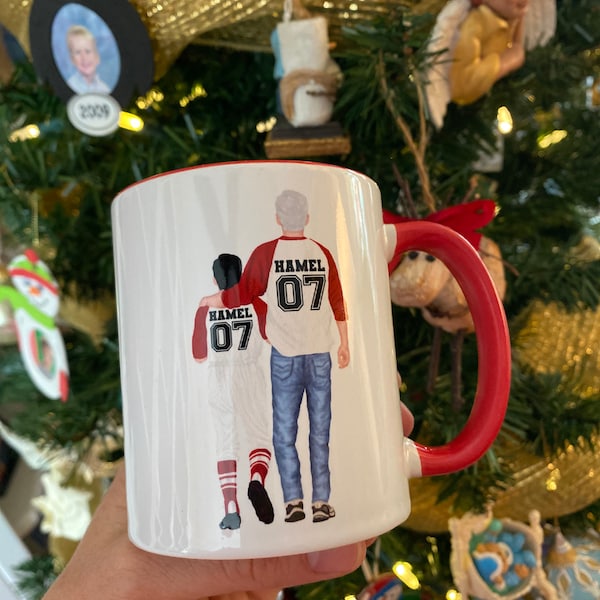 Baseball Softball Dad Custom Father's Day Coffee Mug L Personalized ...