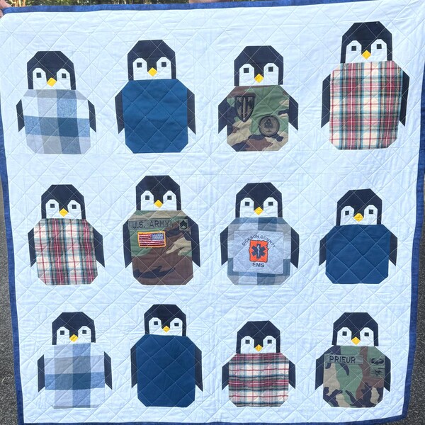 Penguin Party Quilt Pattern by Elizabeth Hartman Winter Quilt - Etsy