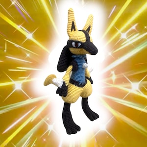 Lucario Pokemon Crochet Pattern - Etsy
