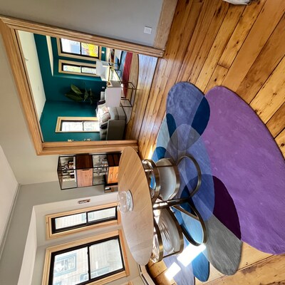 Geometric Modern Cut Loop High Low Pile Hand Tufted Rug for Living Room ...