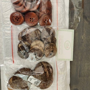 50 Large Mixed Color Wooden Buttons 30mm 1 1/8 Inch - Etsy