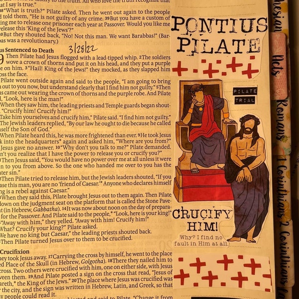 Pontius Pilate, Easter, Beautifulgoodnews, Bible Journaling, Traceable ...