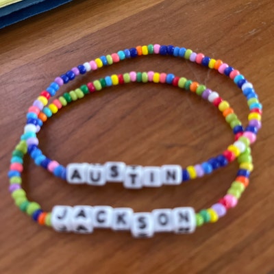 Personalized Beaded Bracelet I Name Bracelet I Word Bracelet I Gifts ...