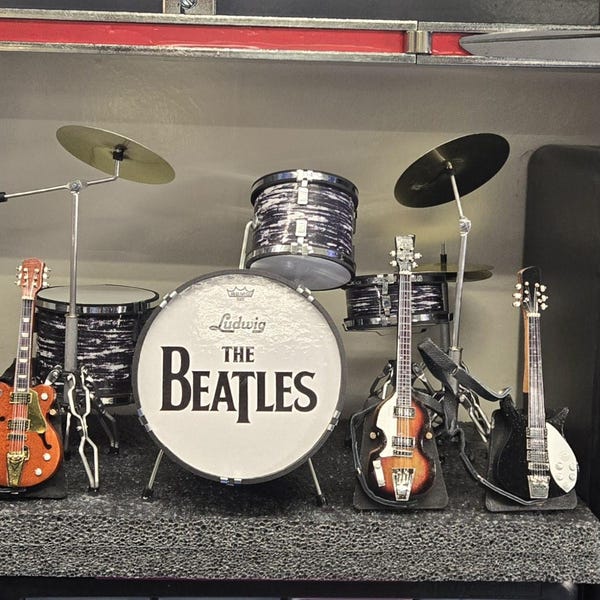 Miniature Beatles Instrument Set Accurate Reproduction of Guitars With ...