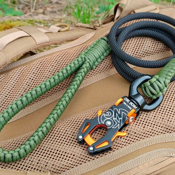 Crossbody Climbing Rope Dog Leash, Hands Free Dog Leash With Custom ...